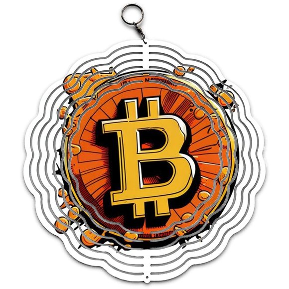 Design | Artistic Bitcoin Digital Currency Logo Design Wind Spinner ...